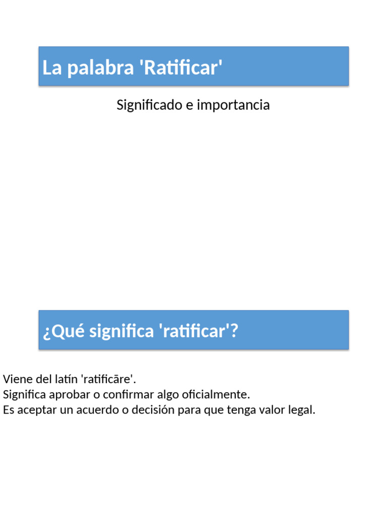Importancia de Ratificar Acuerdos | PDF