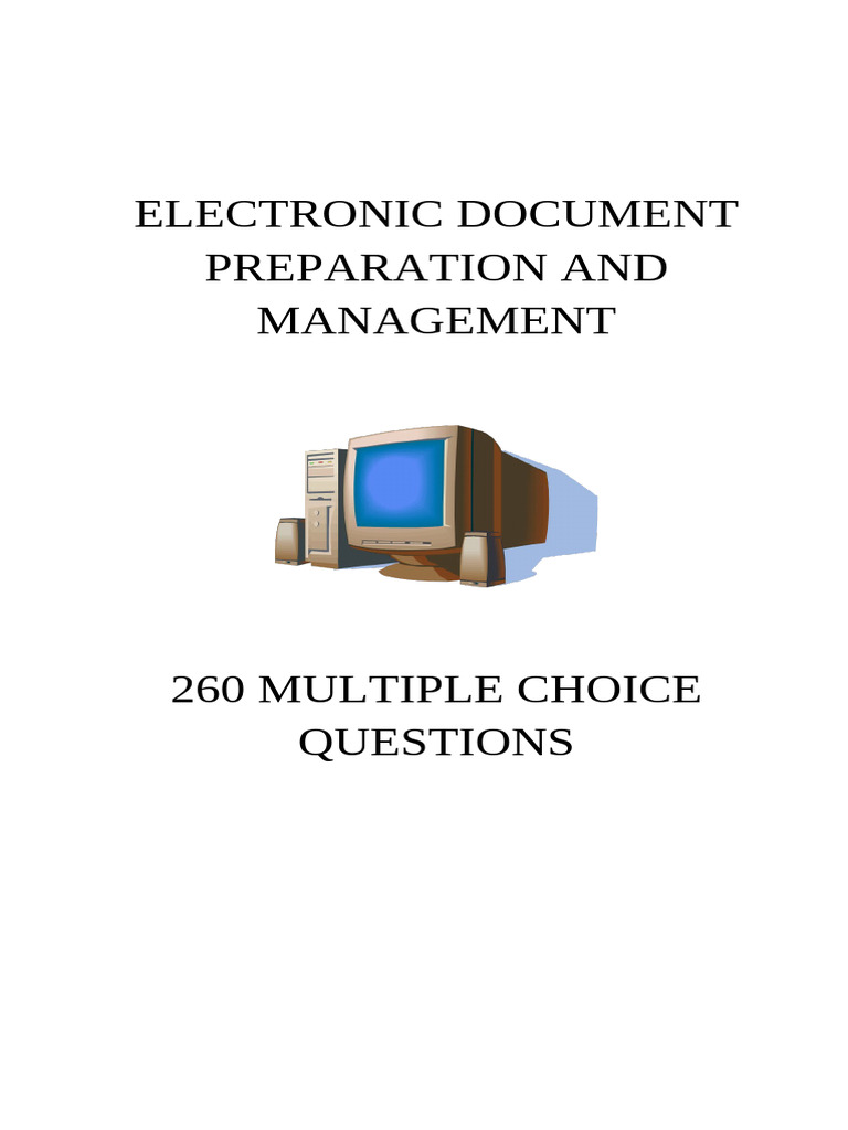 Edpm Multiple Choice Questions With Answers | PDF | Computer Data ...
