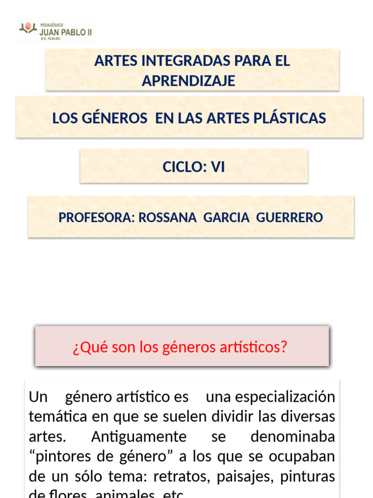 Géneros Artisticos (Artes Integradas) | PDF