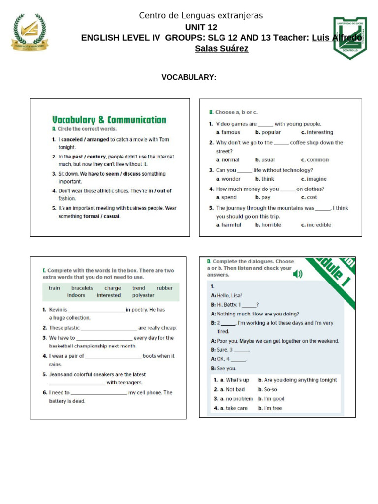 Worksheetunit 12 Ultimated | PDF