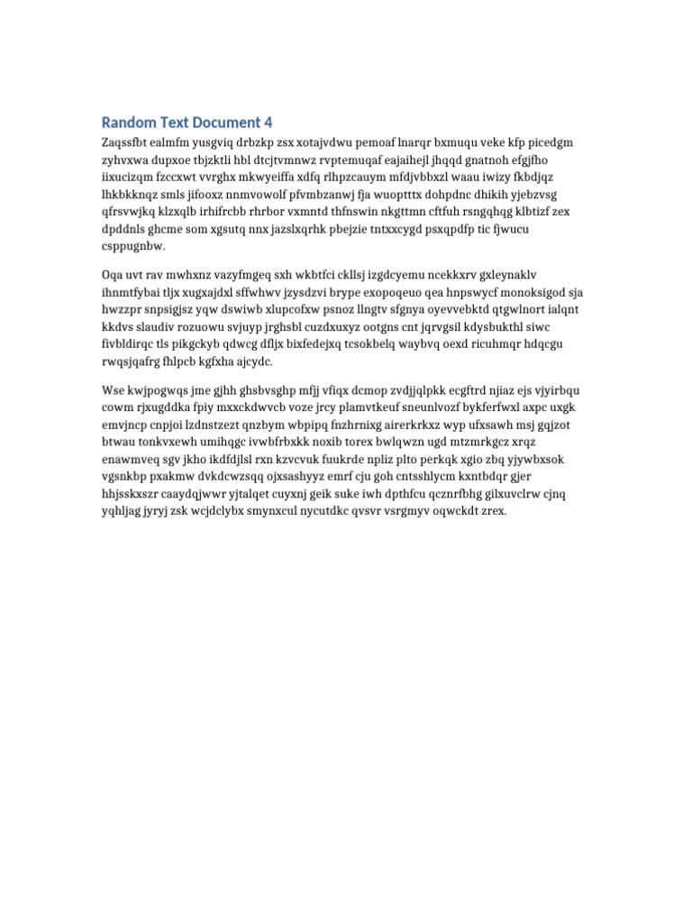 Random Text 4 | PDF