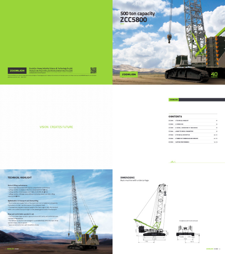 Zoomlion-Crawler-Cranes-Zoomlion ZCC5800 | PDF