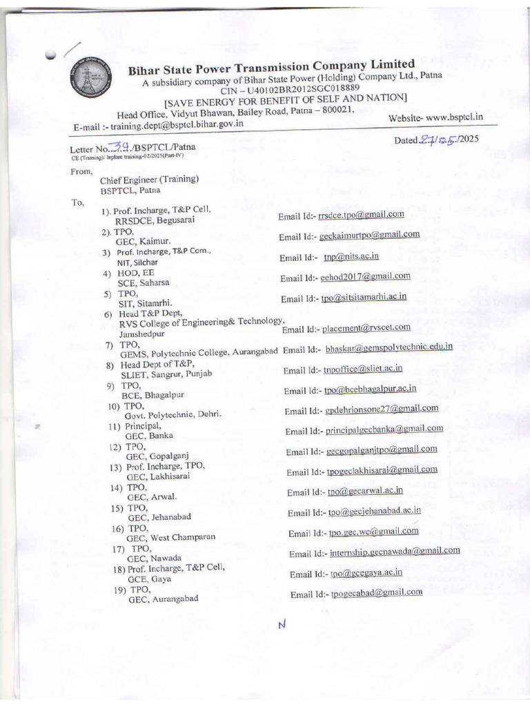 BSPTCL Patna | PDF