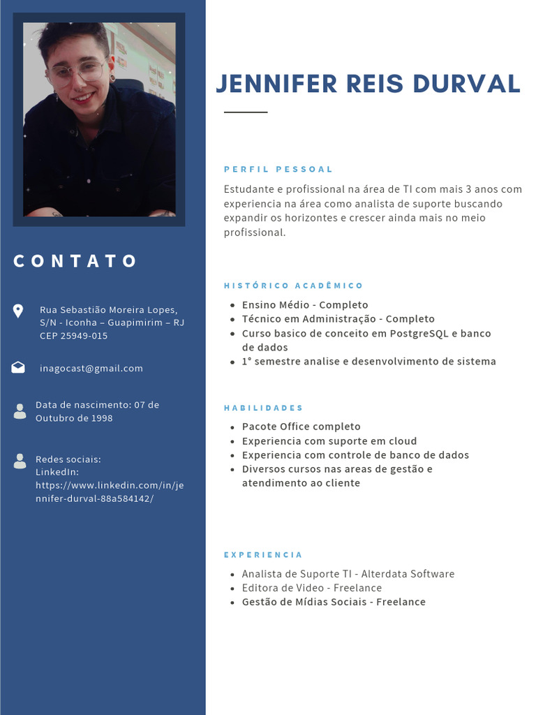 Curriculo Jennifer | PDF