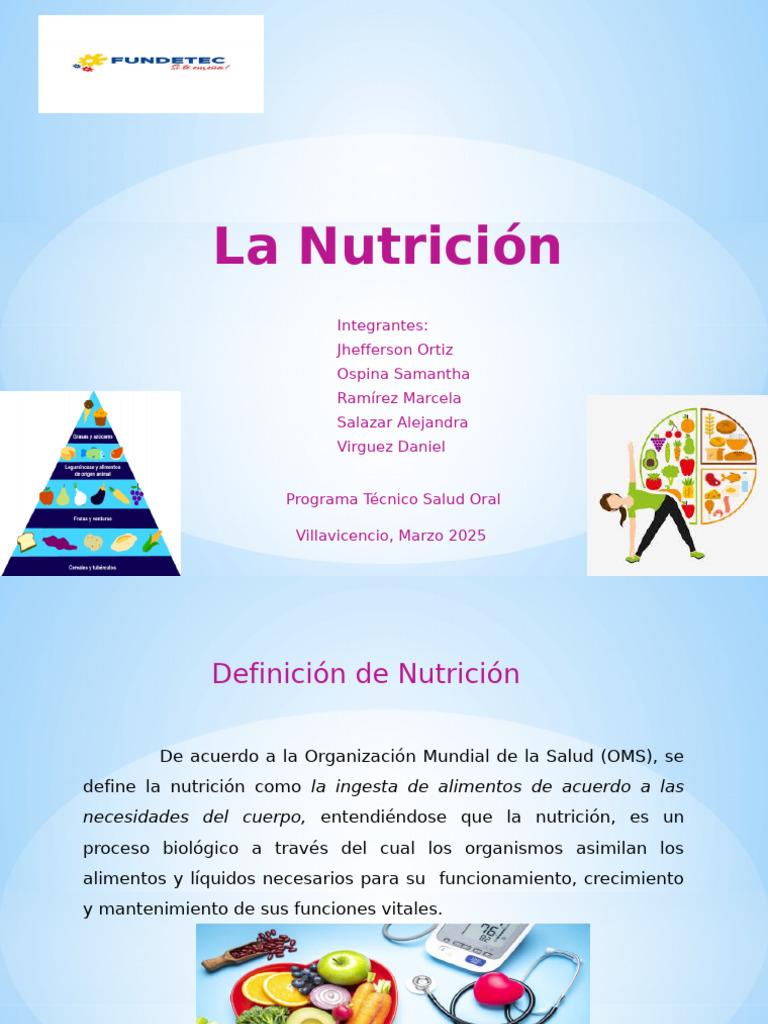 La Nutrición | PDF | Nutrición | Dieta y nutrición
