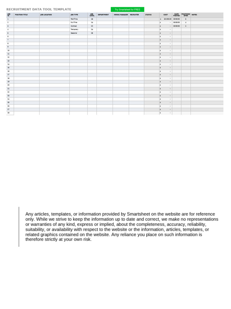 IC Recruitment Data Tool Template 10710 | PDF | Computing