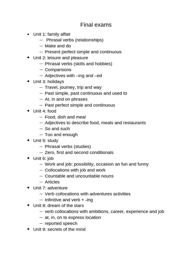 Comprehensive Final Exam Review Guide | PDF