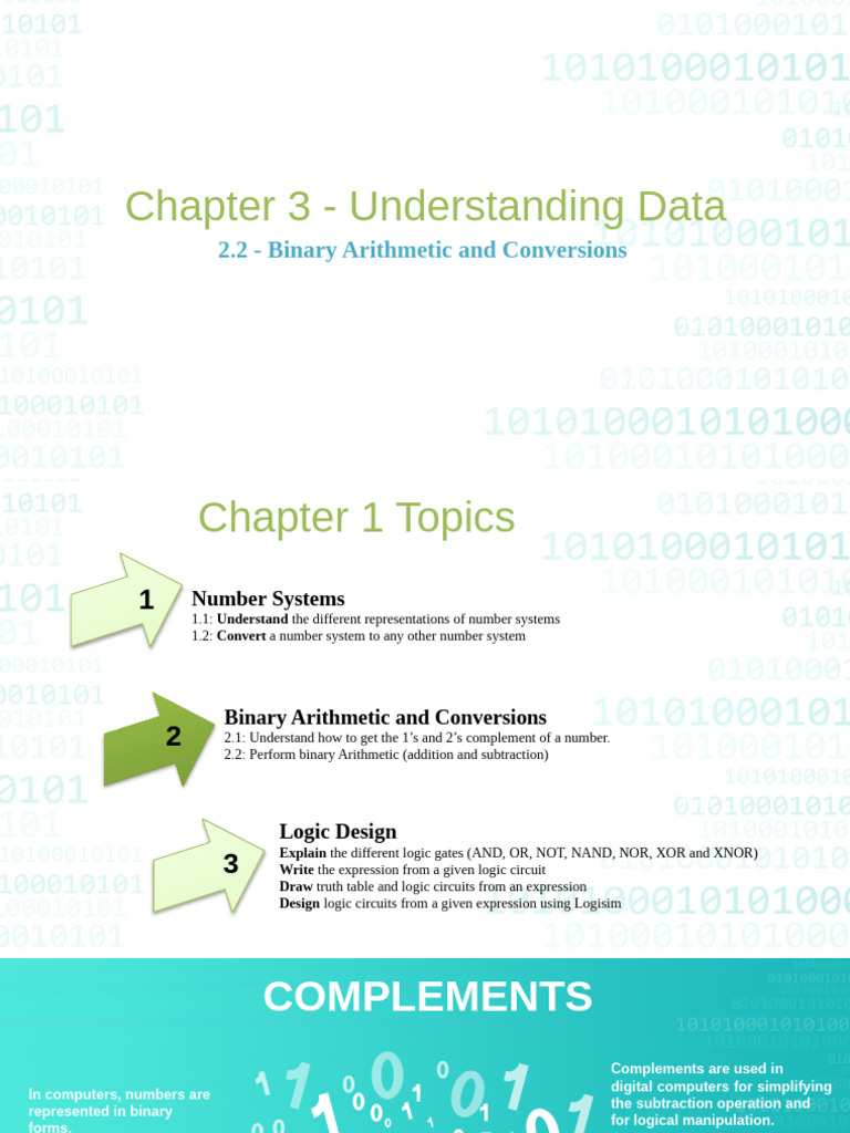 Chapter 3.2 - Binary Arithmetic and Conversions | PDF | Arithmetic | Logic Gate