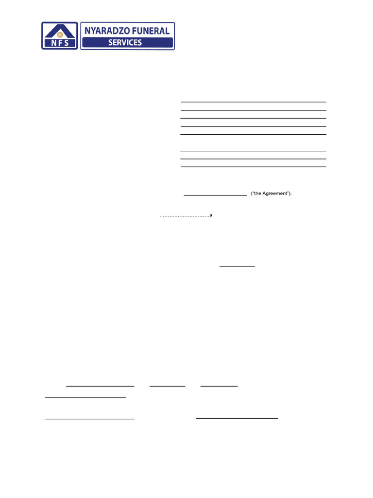 Nyaradzo Debit Order Mandate Form | PDF | Banks | Payments