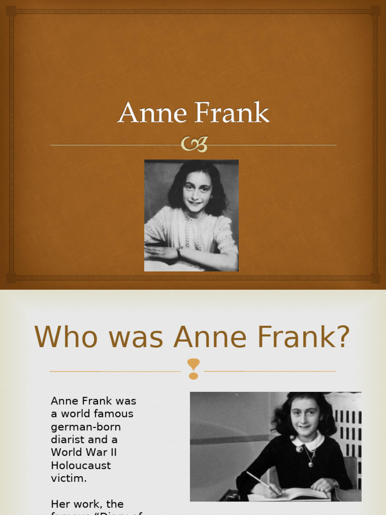 Anne Frank Summit Presentation | PDF