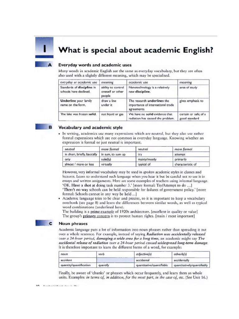 Unit 1 - Vocabulary 1 | PDF