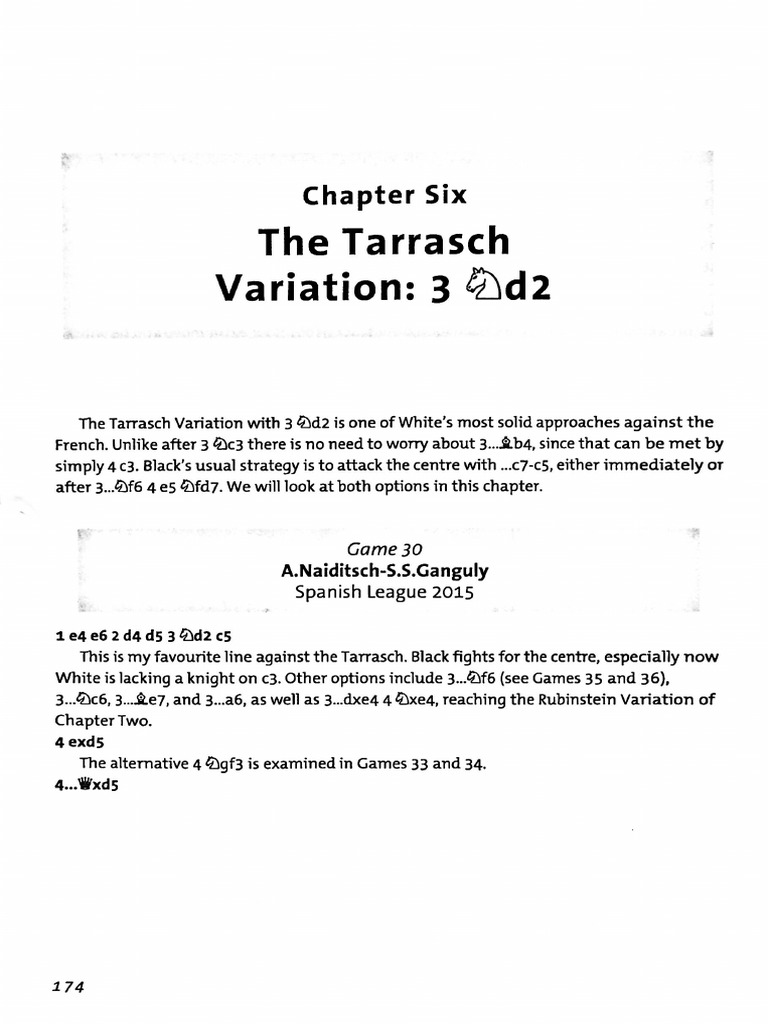 The Tarrasch Variation - 3.Cd2 | PDF | Chess Openings | Chess