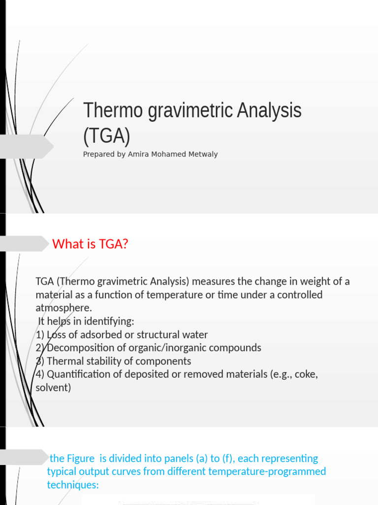 Thermo Gravimetric Analysis (TGA) | PDF | Thermogravimetric Analysis ...