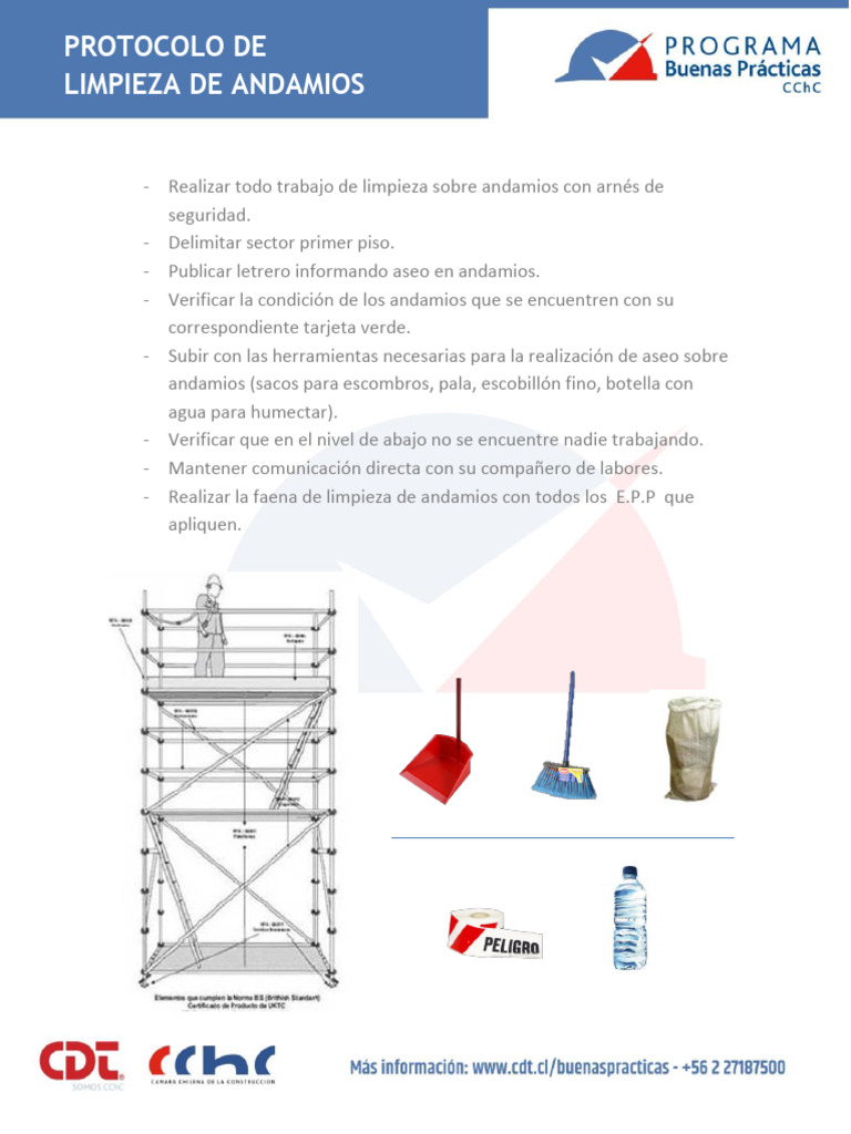 Protocolo Limpieza De Andamios Pdf