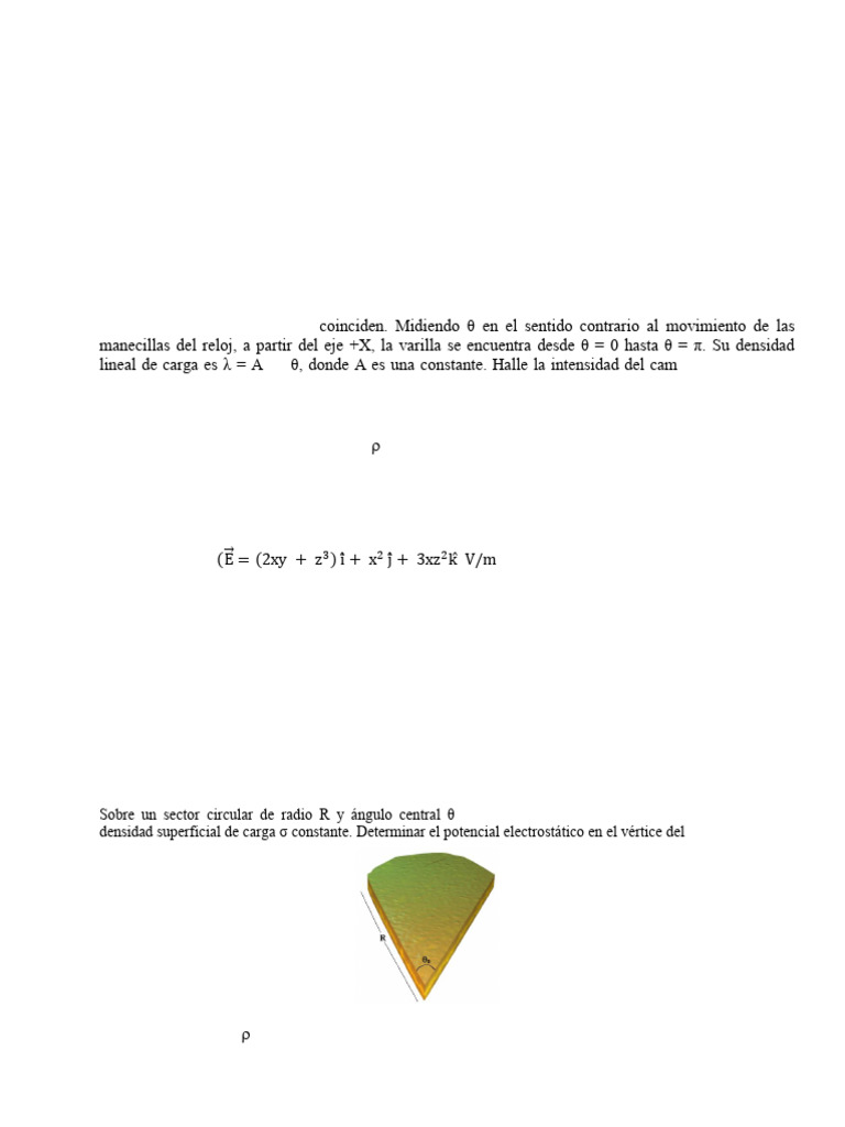 Taller Campos Electrostátiocos en El Vacío | PDF | Esfera | Electrostática