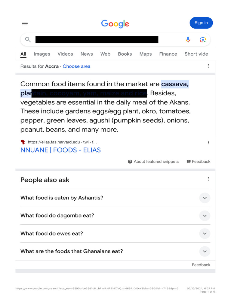 Main Foods of the Akan People | PDF | Staple Foods | African Cuisine
