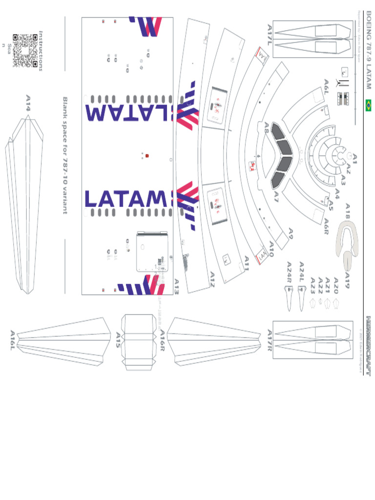 Boeing 787-9 LATAM Papercraft Guide | PDF