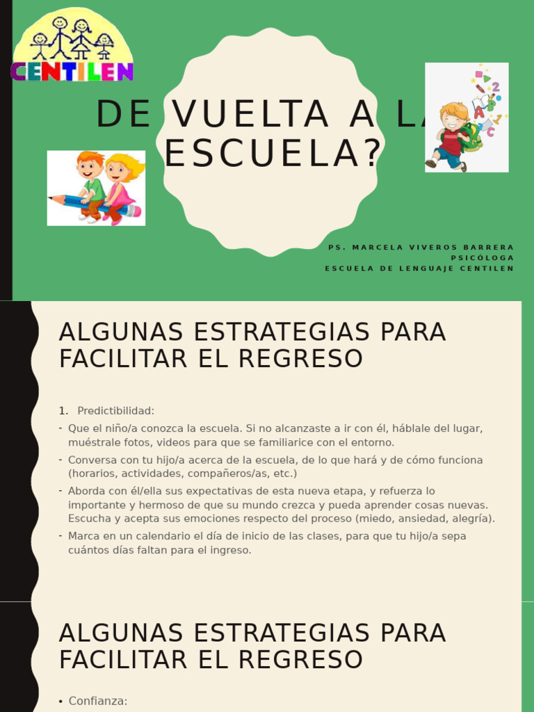De Vuelta A La Escuela (Autoguardado) | PDF