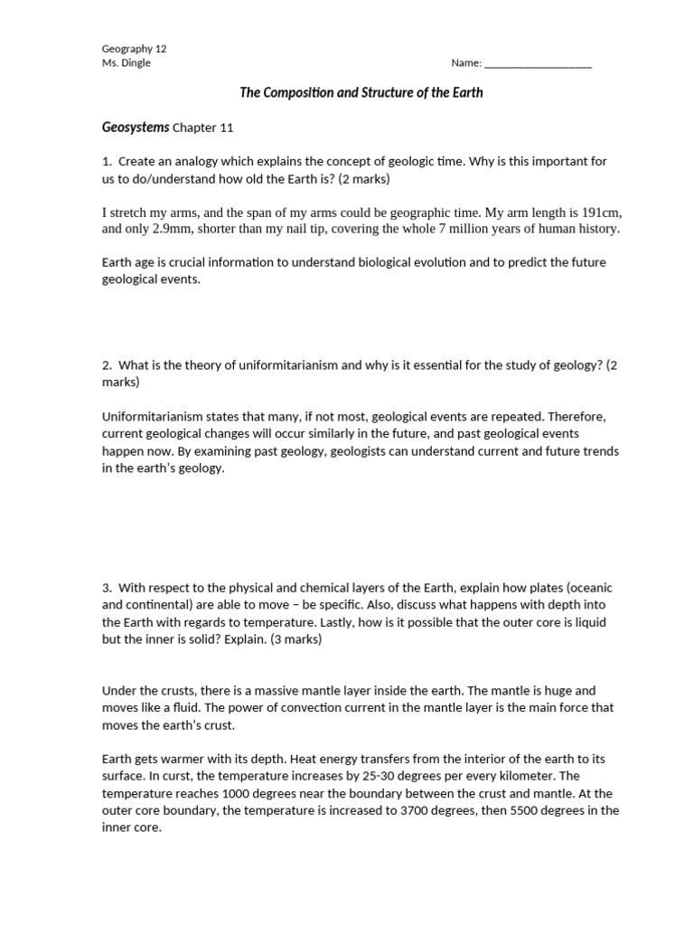 The Composition and Structure of the Earth (1) | PDF | Earth | Geology