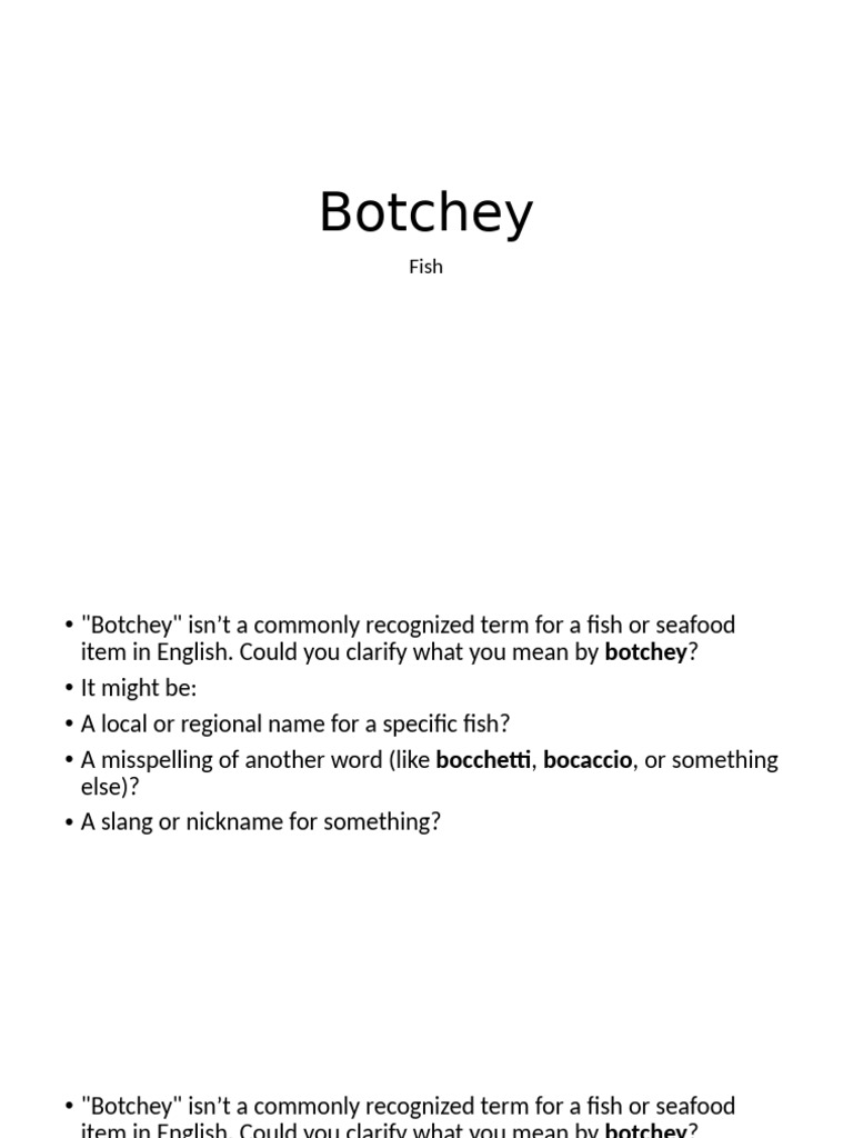 Botchey | PDF