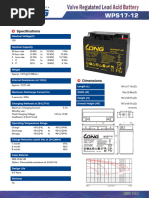 Quanta 12V 42Ah Battery Specifications | PDF | Quantity | Electronics