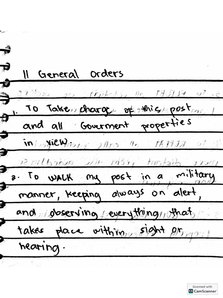 11 General Orders | PDF