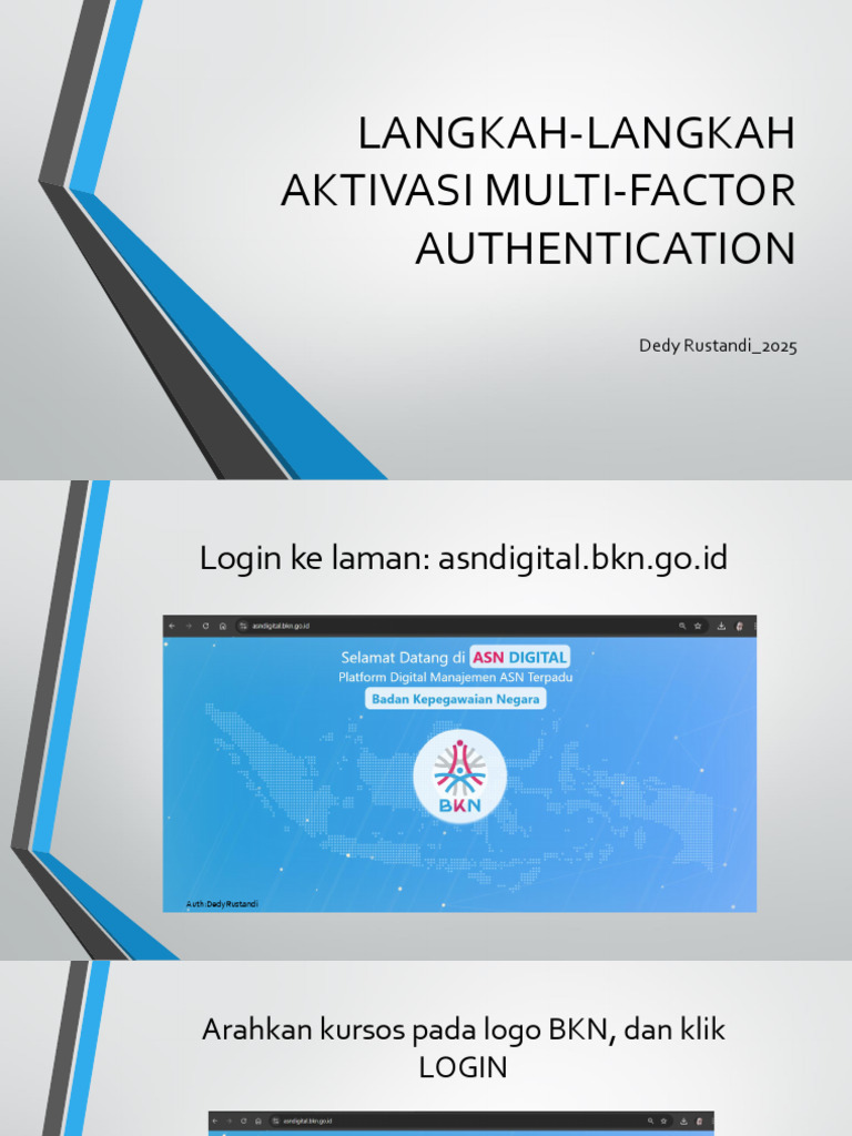LANGKAH-LANGKAH AKTIVASI MFA 2025 | PDF