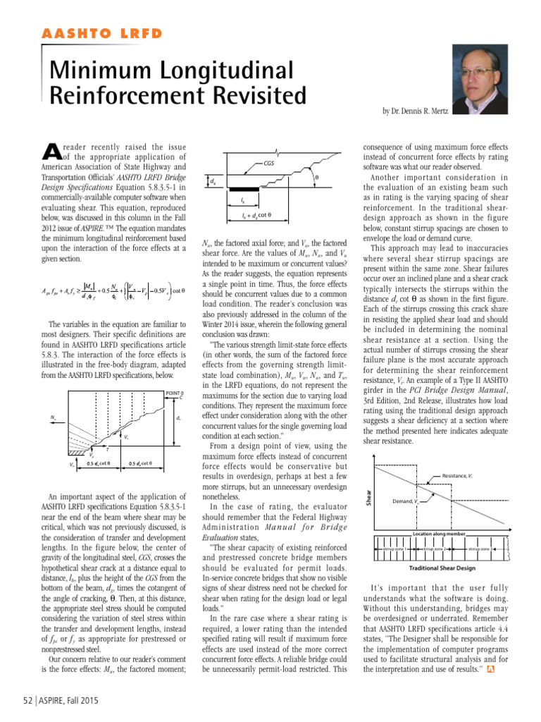 AASHTO LRFD Shear Design Insights | PDF | Force | Bridge