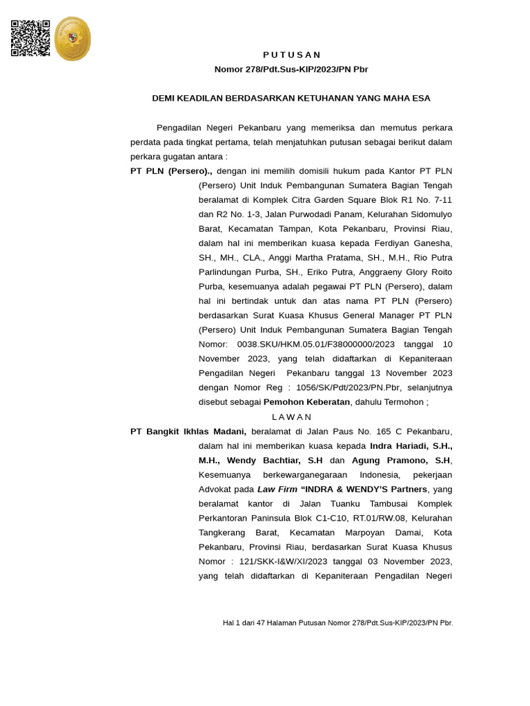 putusan_278_pdt.sus-kip_2023_pn_pbr_20250518140347 (Yurisprudensi perihal badan publik pusan ...
