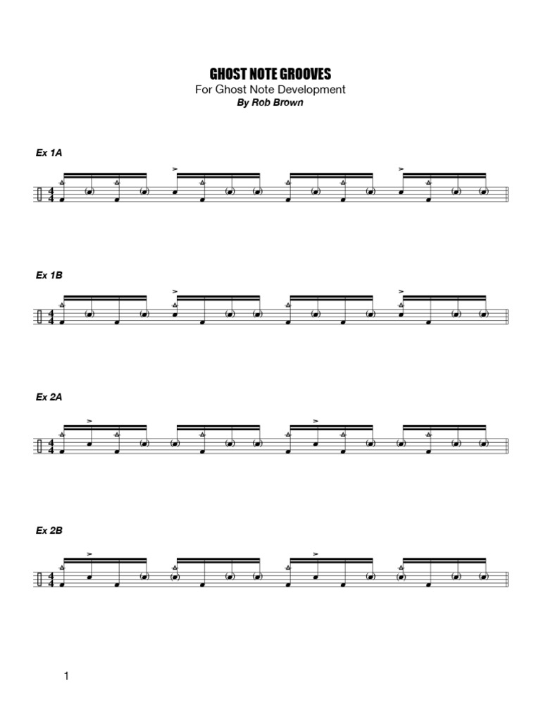Ghost Note Grooves Pt1 | PDF