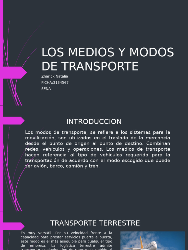 Los Medios de Transportes | PDF | Transporte | Transporte ferroviario