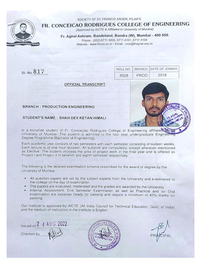 Dev Transcript | PDF