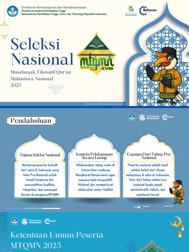 Seleksi Nasional MTQMN 2025 | PDF