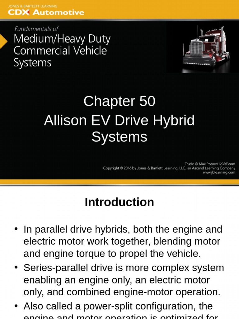 Allison EV Drive Hybrid Ch50 | PDF | Electric Motor | Hybrid Vehicle
