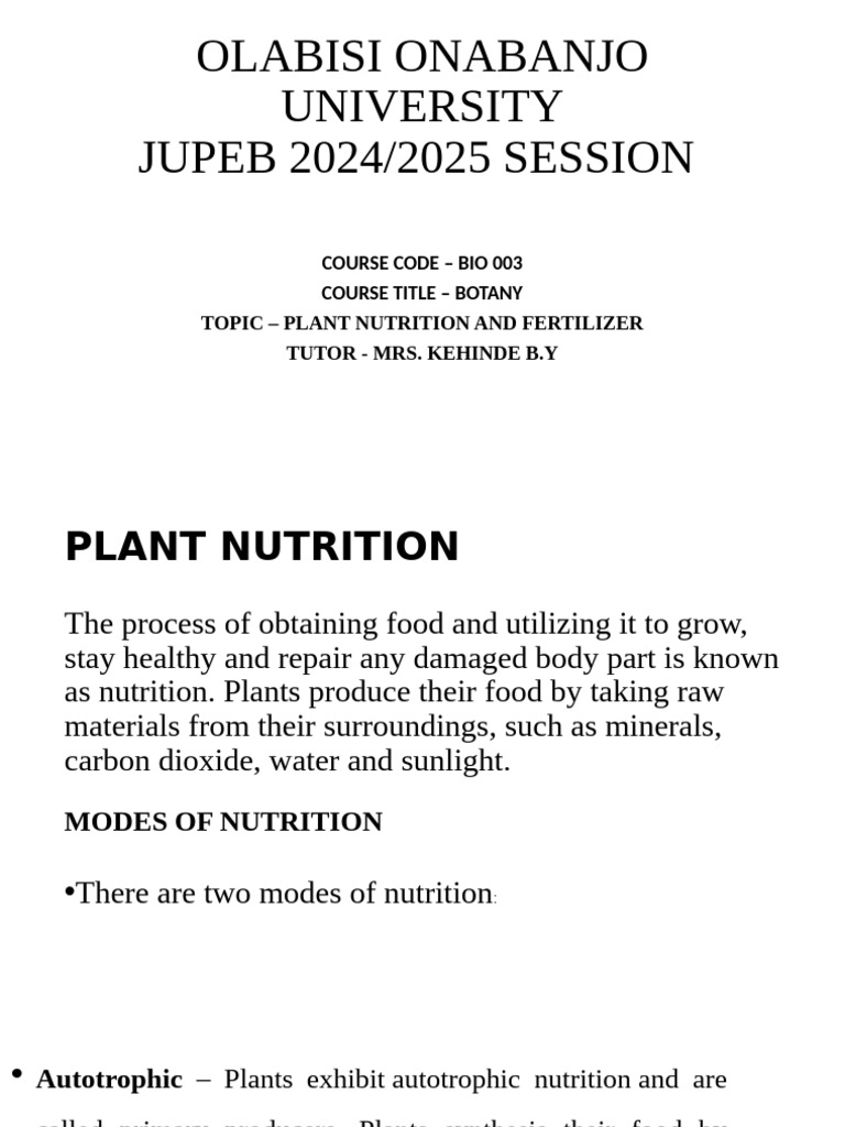 Plant Nutrition and Fertilizer | PDF | Fertilizer | Plant Nutrition