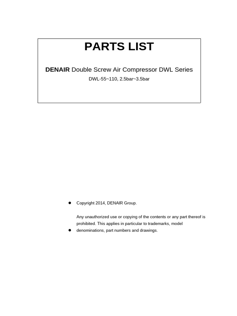 Parts List DWL-55 110 - en | PDF | Valve | Gas Technologies