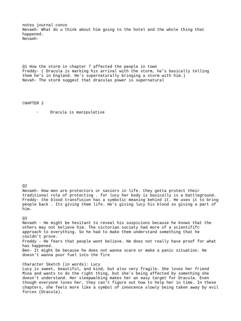 Dracula Discussion | PDF