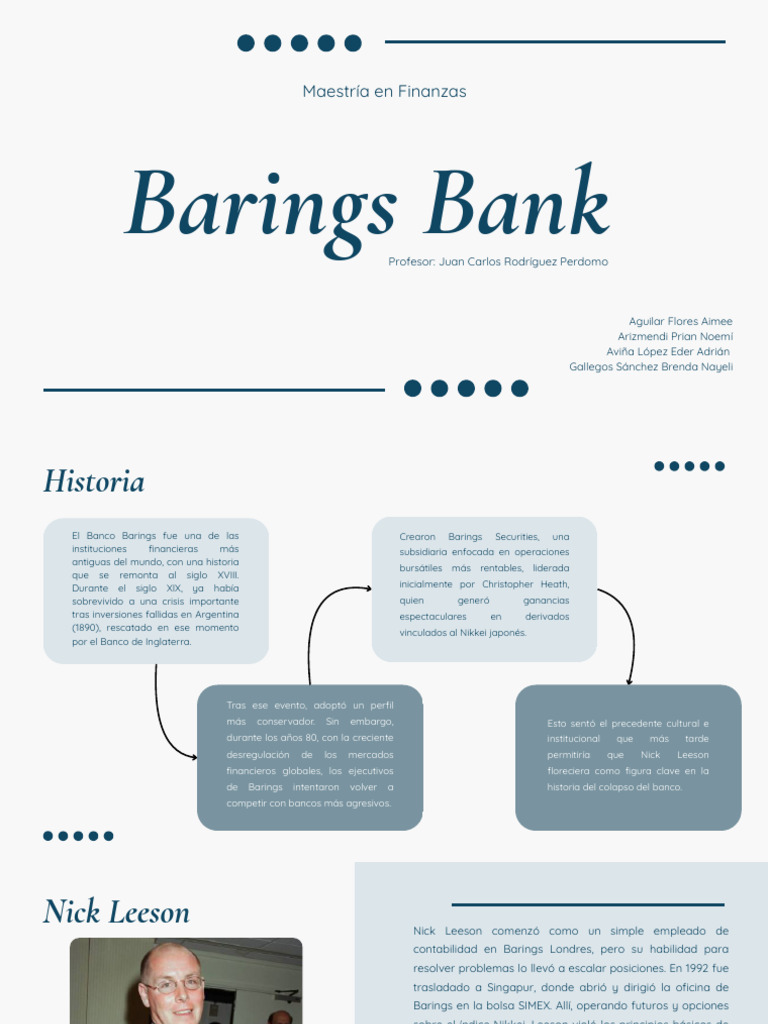 Barings Bank Equipo3 | PDF | Mercados financieros | Servicios financieros