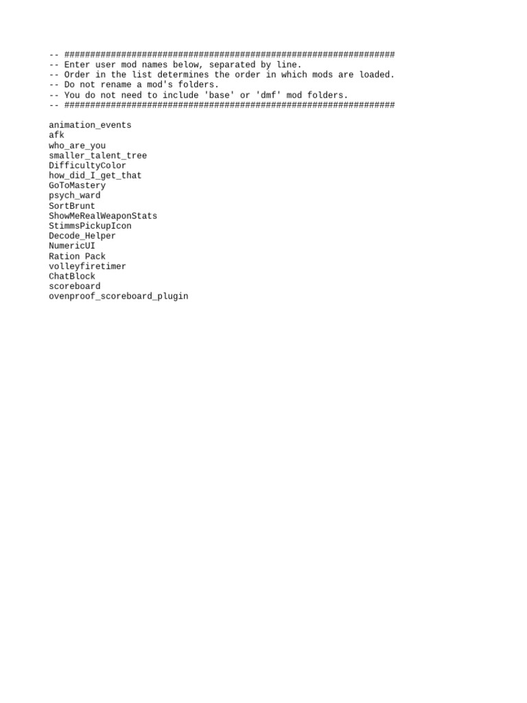 Mod Load Order | PDF