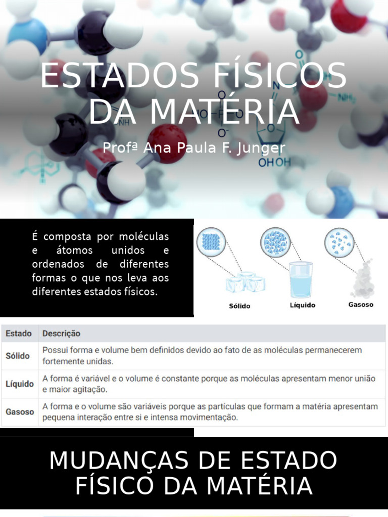 Estados Físicos da Água e Mudanças | PDF | Propriedades da água ...