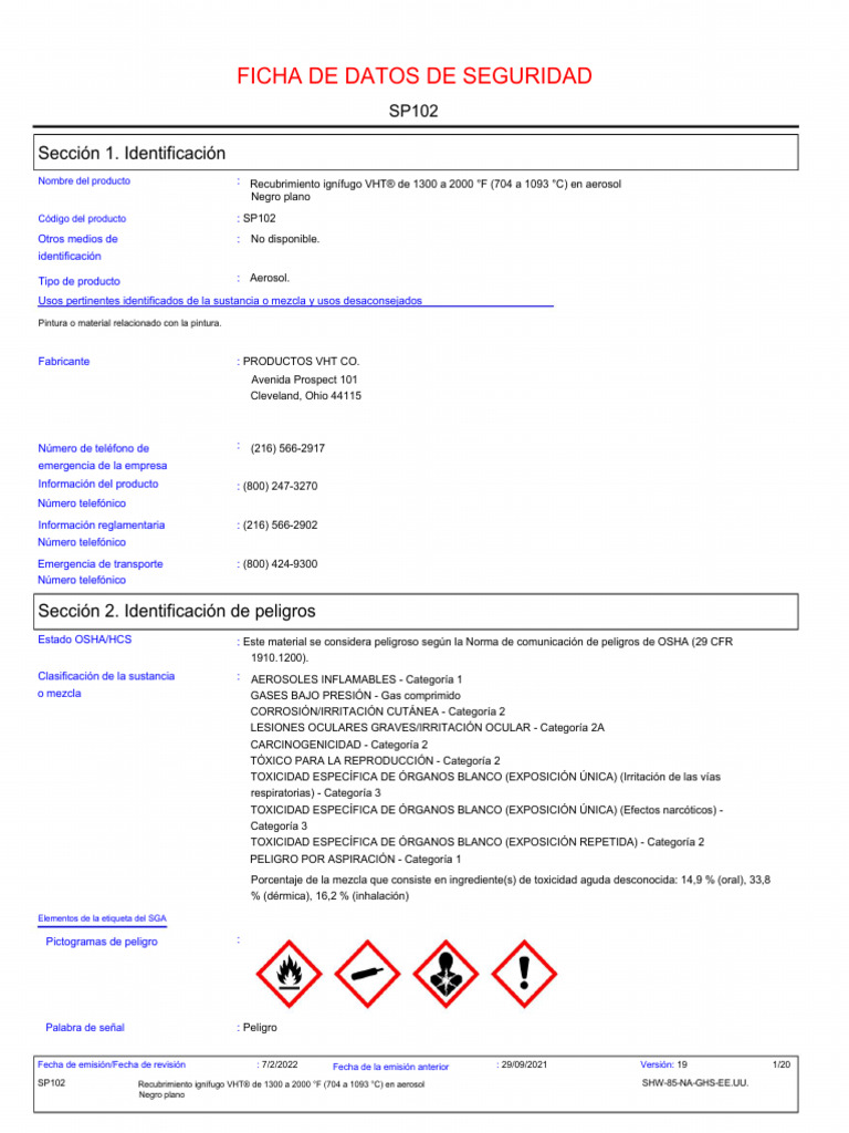 Pintura en Aerosol VHT | PDF | Vómitos | Agua