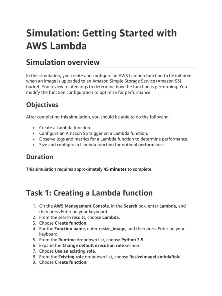 Getting Started With AWS Lambda | PDF | Computer Keyboard | Amazon Web Services