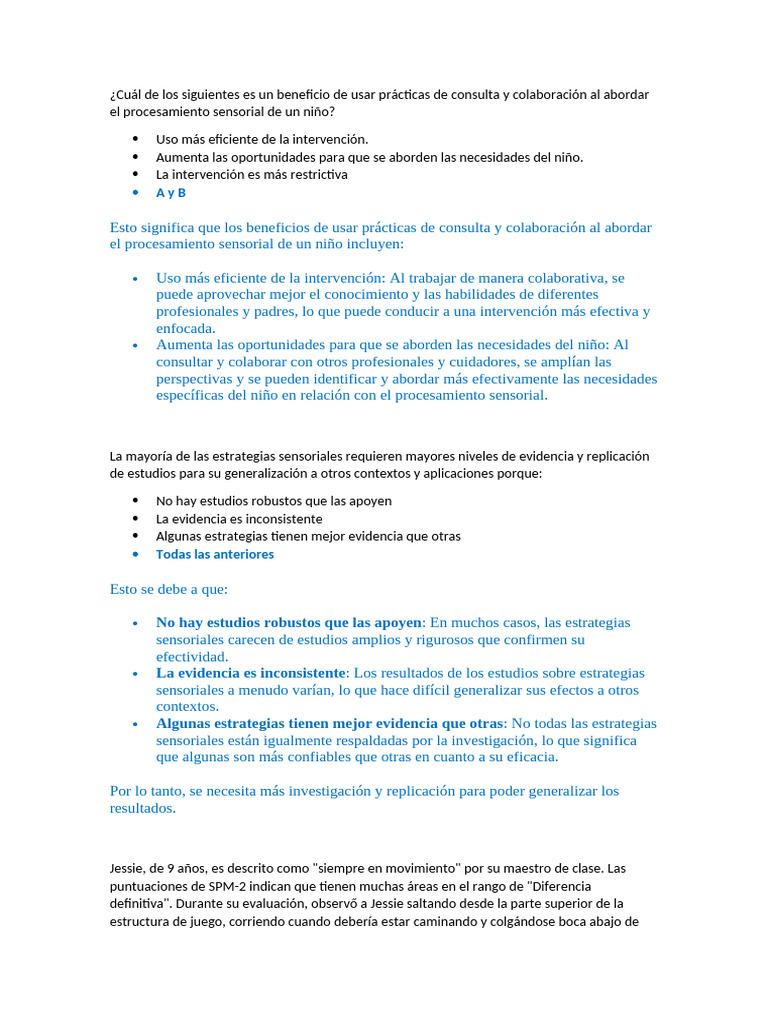 Examen Ia | PDF | Comportamiento | Sistema somatosensorial