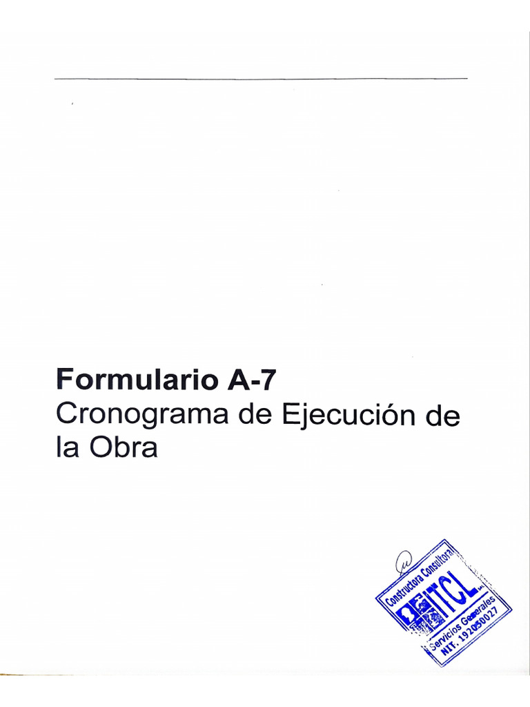 Formulario A 7 | PDF
