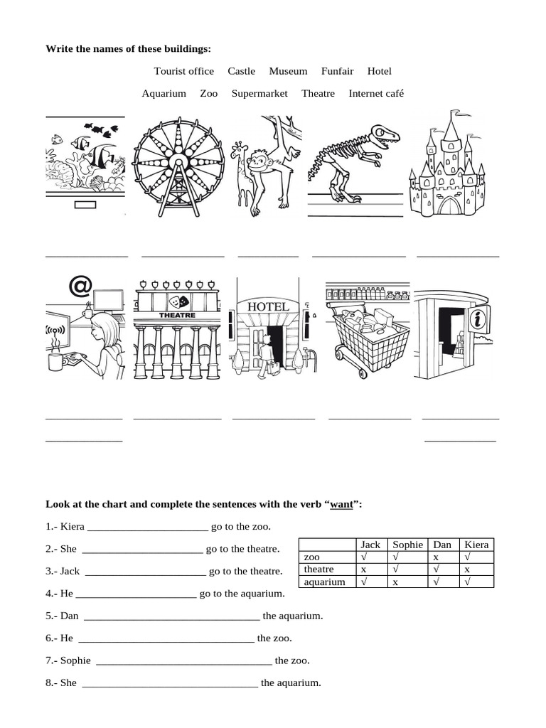 Write The Names of These Buildings | PDF