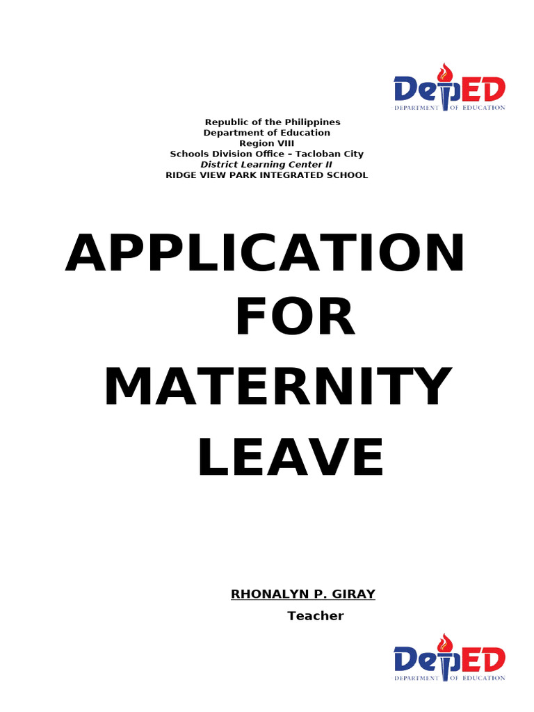 Maternity Cover Page | PDF