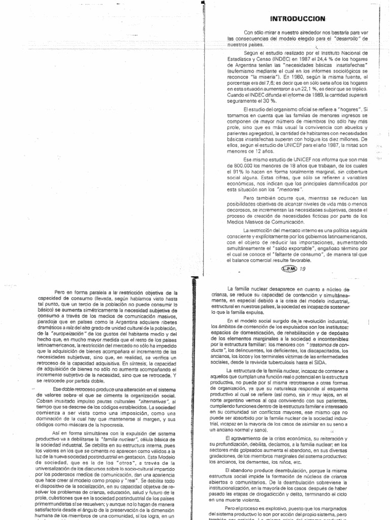 DOMÍNGUEZ LOSTALÓ (2007) Los Pibes Marginados. Por El Derecho A Ser ...
