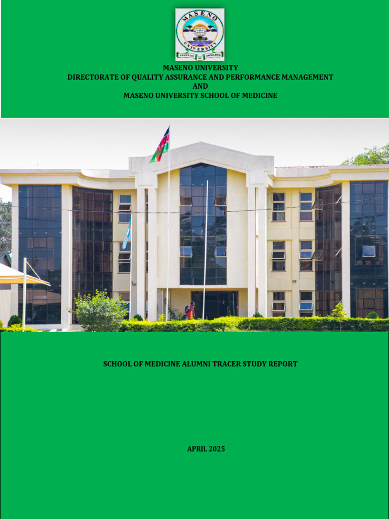 Final Draft - School of Medicine Tracer Study Report - 25.04.2025 (Awaiting Review by Dean, SOM ...