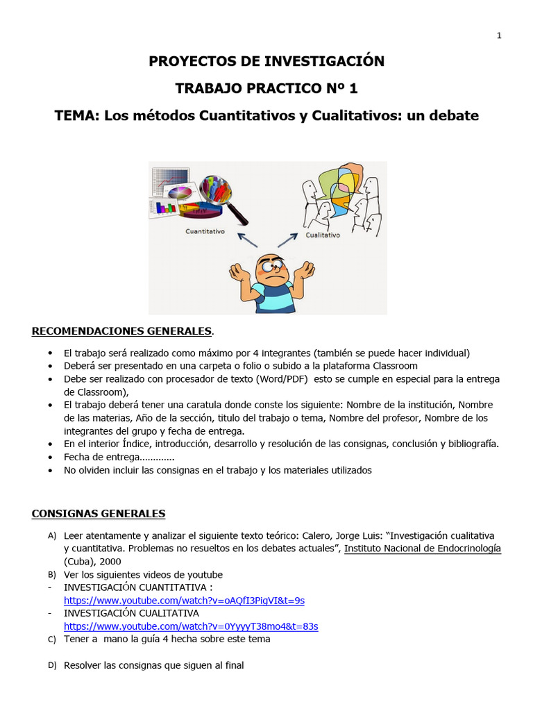 TP 1 Metodo Cuantitativo o Cualitativo | PDF | Ciencias Sociales | Investigación cuantitativa