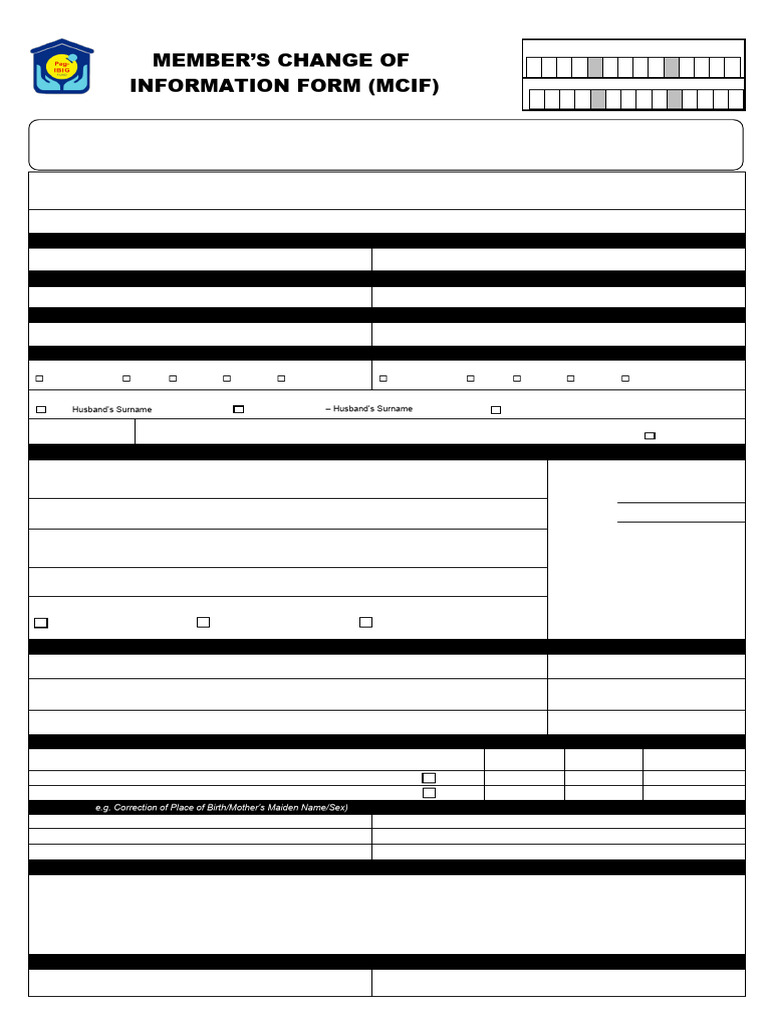 PFF049 MembersChangeInformationForm V11 | PDF